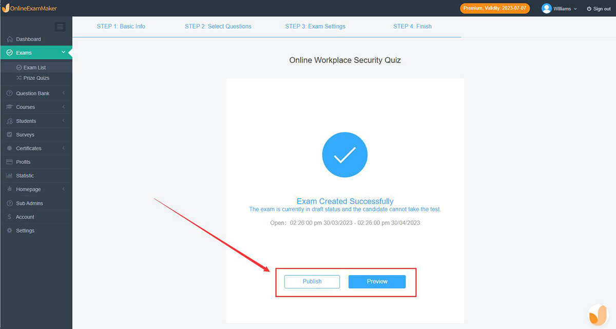 How to Make an Embeddable Exam for a Website | OnlineExamMaker