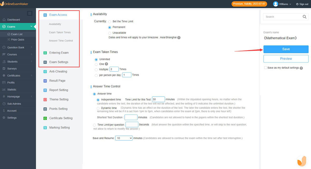 How to Make A Timed Quiz Online | OnlineExamMaker