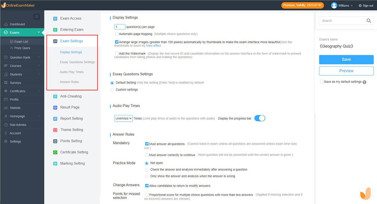 How to Create A Self-Grading Exam Online | OnlineExamMaker