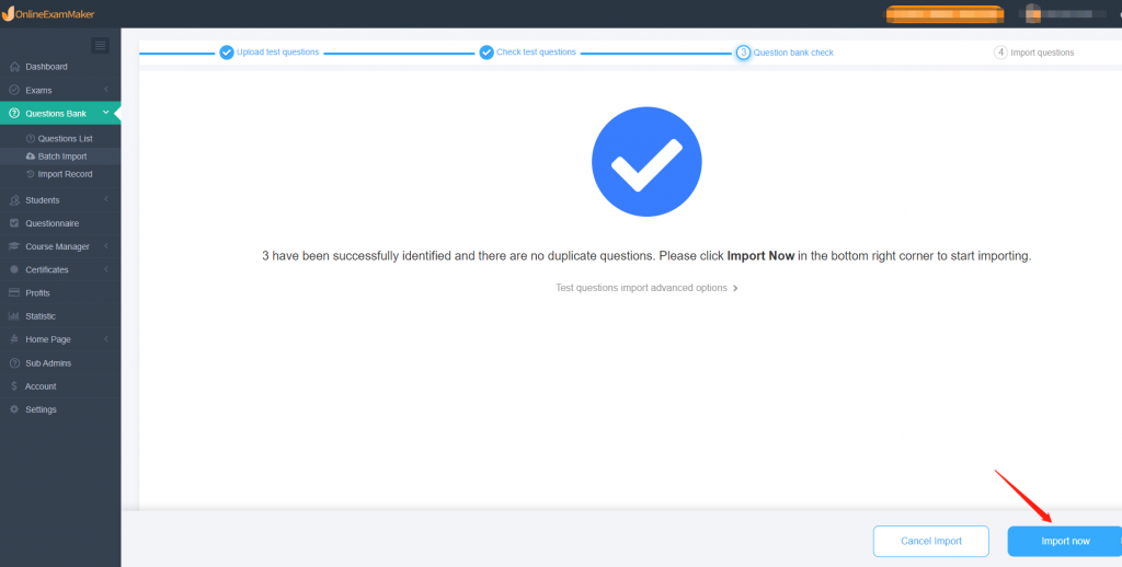 How to Batch Import Questions to the Question Bank? - OnlineExamMaker Blog How to Batch Import Questions to the Question Bank? - OnlineExamMaker Blog