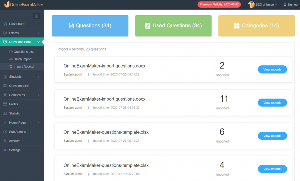 Introduction to Question Bank Management Function of Online Testing ...