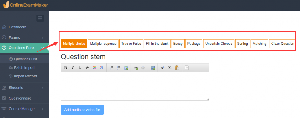 Recommendation for an online testing software that can import multiple ... Recommendation for an online testing software that can import multiple ...