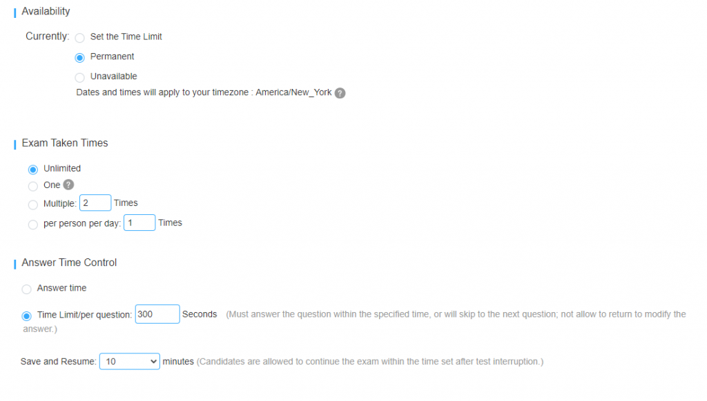 How to Set up Exam Specifications in an Online Exam? - OnlineExamMaker Blog