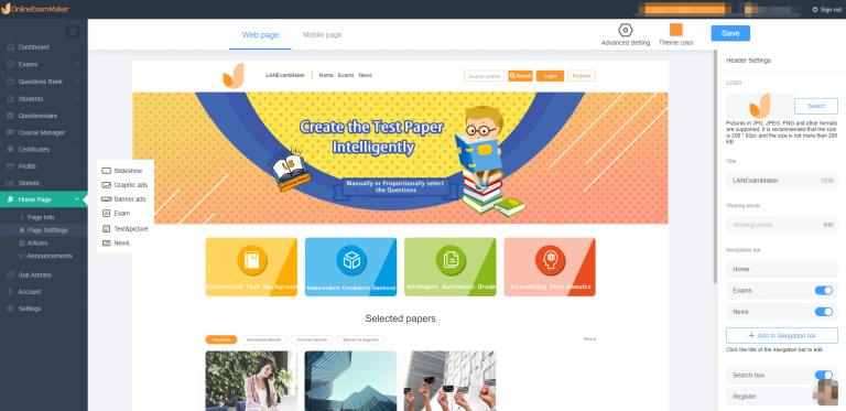 How to Brand your Institution with an Online Examination System ...